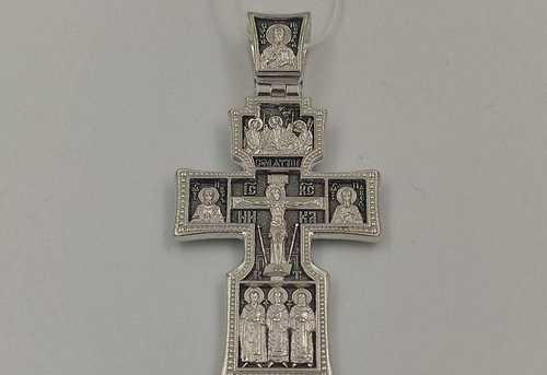 Нательный православный крест из серебра, 709