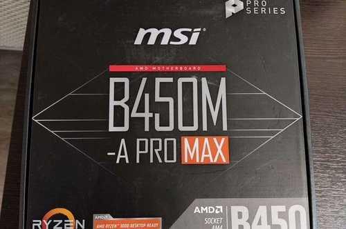 Материнская плата MSI B450M-A PRO MAX