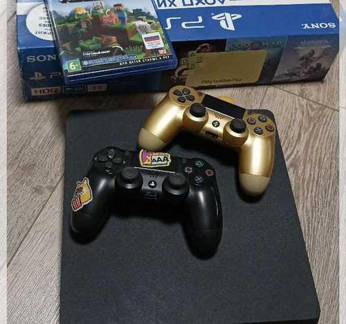 Sony playstation 4 slim 1tb 2 геймпада