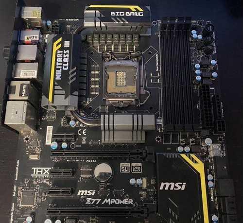 Материнская плата MSI z77 MPower