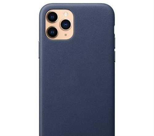 Чехол Leather Case для iPhone 11 (4), темно-синий