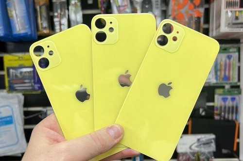 Стекло корпуса заднее iPhone 11 желтый (Yellow)
