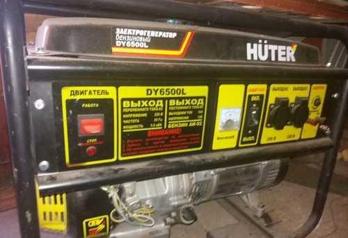 Электрогенератор бензиновый 5 квт бу 6500L Huter