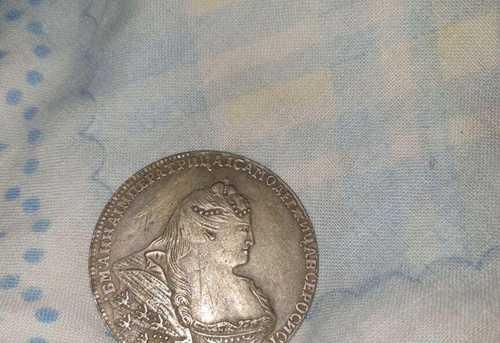Монета 1 рубль 1740