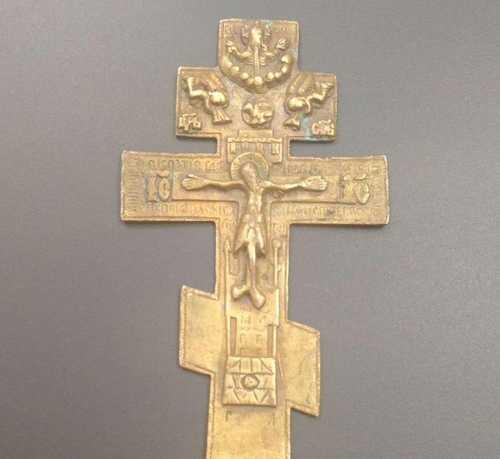 Крест латунный старинный