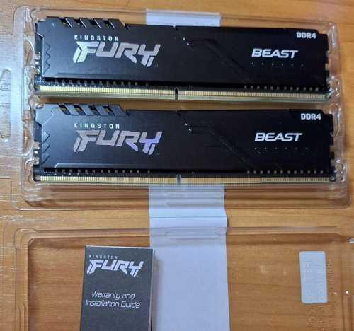 Оперативная память ddr4 16gb 3200 2x8 fury