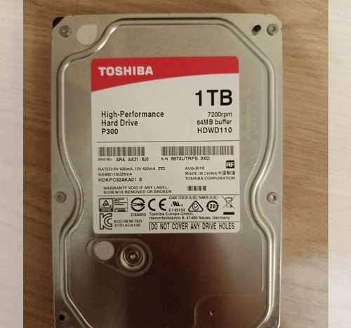 Жесткий диск Toshiba 1tb