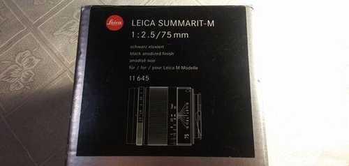 Пустая коробка от Leica Summarit-M 75mm f/2.5