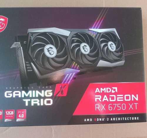 Видеокарта MSI AMD Radeon RX 6750 XT gaming X trio