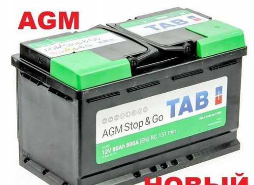 Акб TAB AGM +бесплатная доставка установка, обслуж