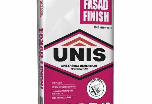 Шпаклевка цементная Unis Fasad Finish белая 20 кг