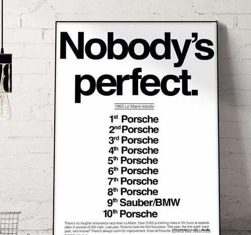 Постер Porsche Nobody's Perfect 1983 Le-Mans 24h