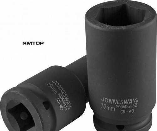 Jonnesway S03AD6132 Головка ударная глубокая 3/4"