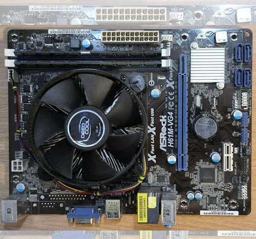 Материнская плата ASRock h61m-vg4  процессор  куле