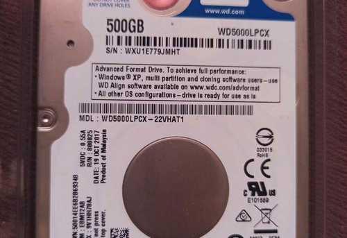 Жесткий диск (HDD) 500gb 2.5 WD blue 6 gb