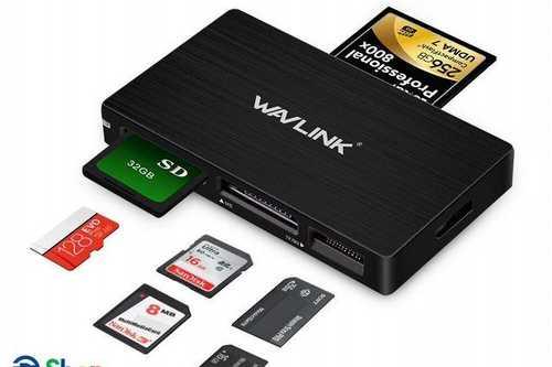 Картридер WavLink Compact Flash CF/SD/TF/MS USB3.0