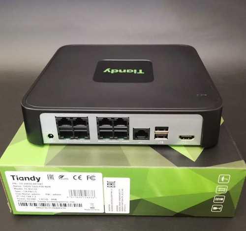 IP-видеорегистратор 10*6Мп, 8 PoE, Tiandy TC-R3110