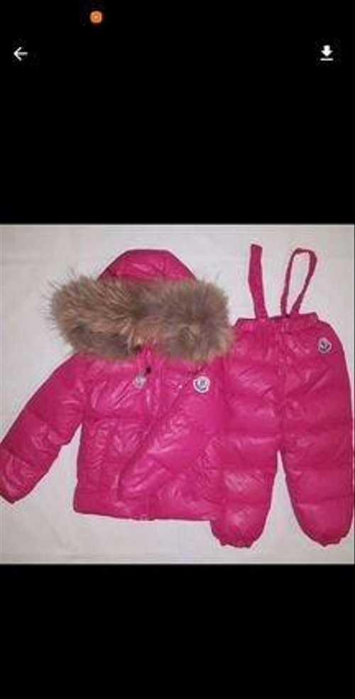 Зимний костюм для девочки moncler