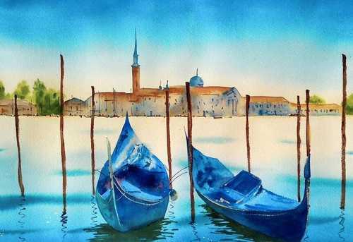 Картина Венеция Италия гондолы город