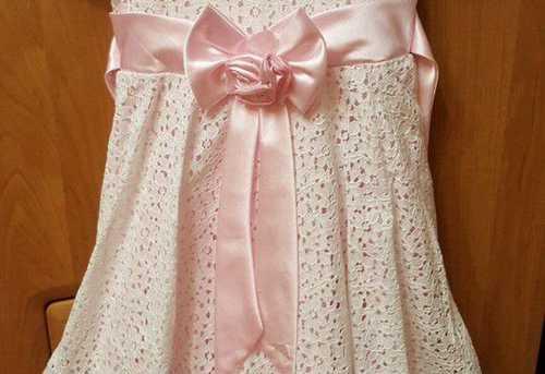 Платье розовое праздничное