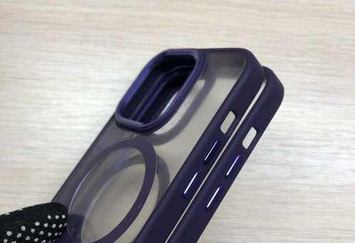 Чехол на iPhone 14 Pro/Max MagSafe фиолетовый B62