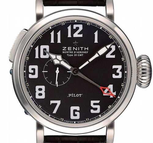 Швейцарские часы Zenith Elite Pilot Montre d'Aeronef Type 20 GMT 03.2430.693/21.C723