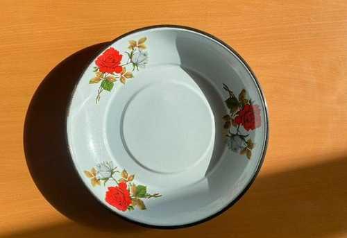 Эмалированная посуда СССР блюдо салатник тарелка