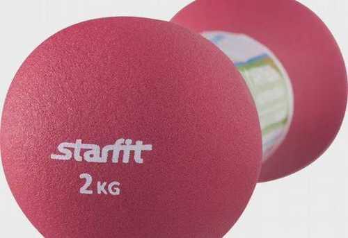 Гантели Starfit, неопреновые, 2 кг. Цена за 2 шт