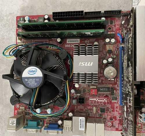 Материнская плата lga 775 с проц core 2 duo e 8500