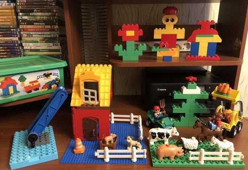 Lego Duplo 2ящика+3 платформы.208 деталей.Оригинал