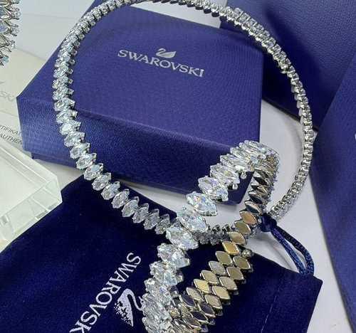 Браслет и колье с кристаллами Swarovski