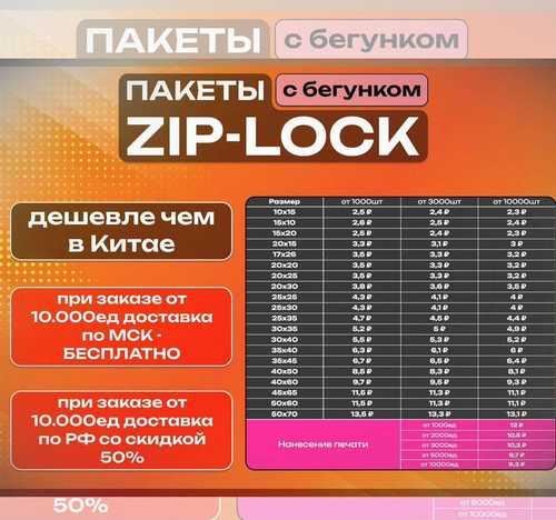 Пакет зип лок / зип пакет / все размеры в наличии /P 41