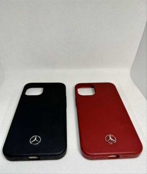 Чехол iPhone 12 mini Mercedes-Benz красный/черный