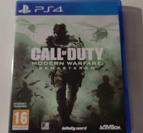 Диск на ps4 call of duty modern warfare