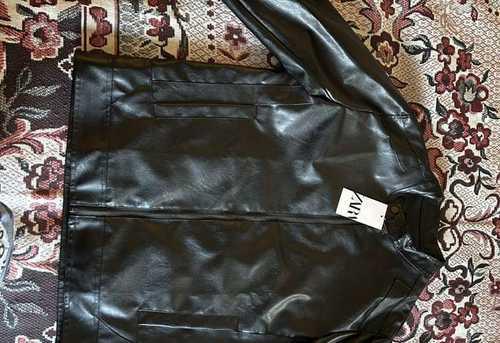 Кожаная куртка мужская "Zara" новая размер 50