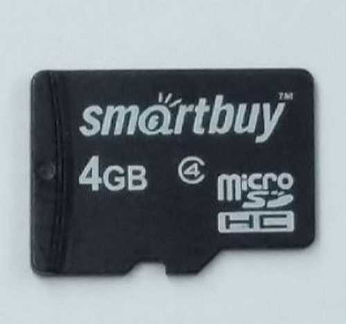 Карта памяти microsd Smartbuy 4GB