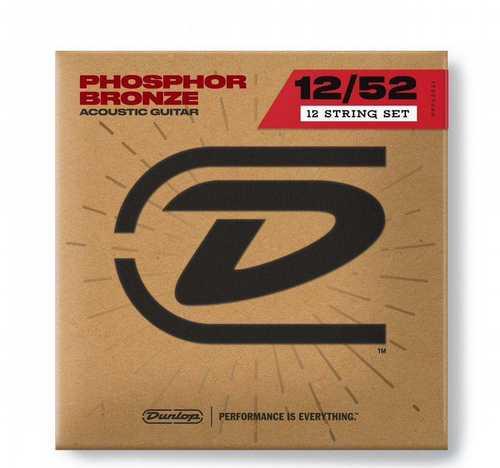 Струны для 12-струнной акустической гитары Dunlop DAP1252J