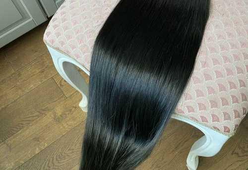 Волосы для наращивания 80 90 см черные