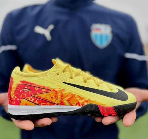 Детские сороконожки Nike Mercurial Air Zoom Yellow&Red