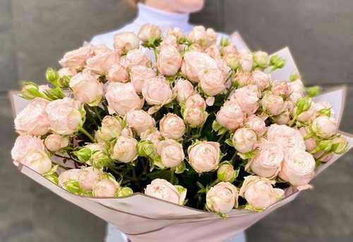 Роза кустовая пион 70 см доставка букет роз