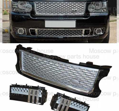 Range Rover L322 09-12 решетка и жабры черные