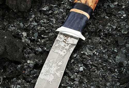 Нож молния сталь D2, рукоять комбинированная карел