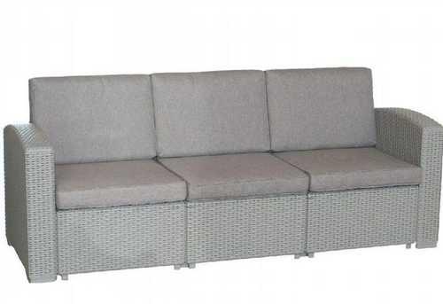 Садовый диван трехместный idea LUX 3 светло-серый