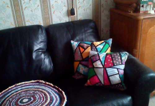 Подушки диванные декоративные в стиле "пэчворк"
