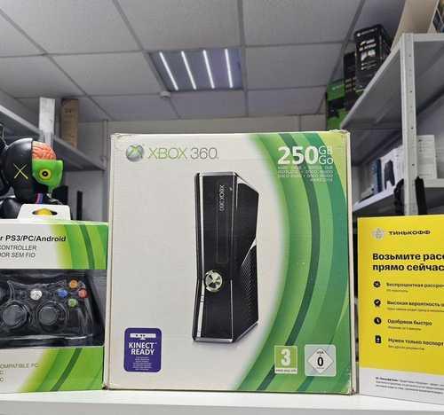 Xbox 360 500 gb 2 геймпада прошитый 75 игр