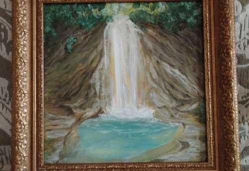 Картина маслом водопад