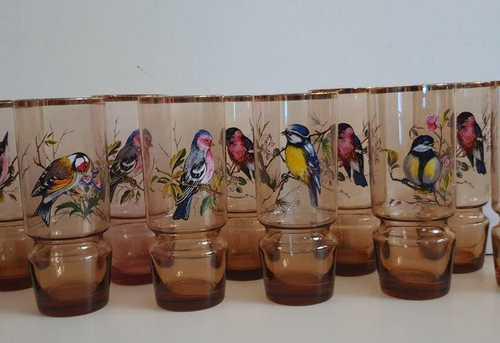 Набор стаканов с изображением " Птички "