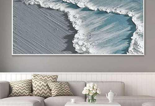 Текстурная картина маслом Морская волна Объёмная