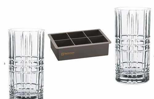 Набор 2 стакана и емкость для льда для коктейлей S