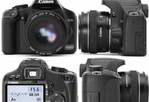 Зеркальный фотоаппарат Canon eos 450 D